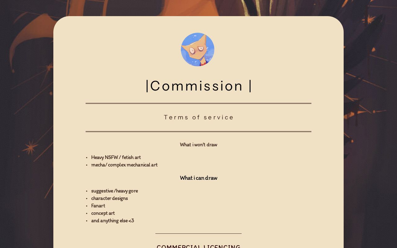 Commission Info